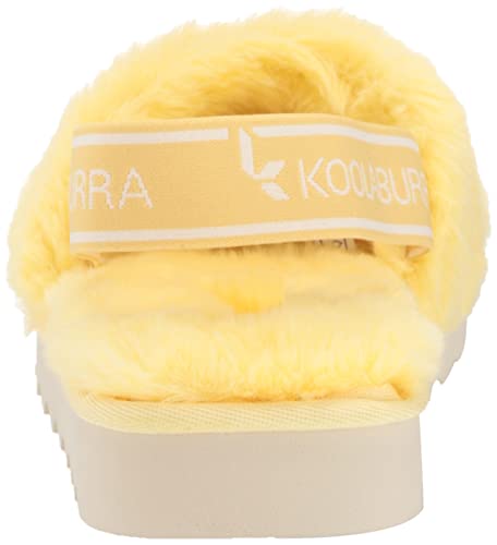 Koolaburra by UGG Unisex-Child K FUZZ'N Sandal, Pale Banana, 2 Little Kid