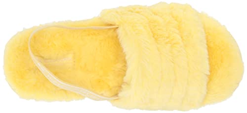 Koolaburra by UGG Unisex-Child K FUZZ'N Sandal, Pale Banana, 2 Little Kid