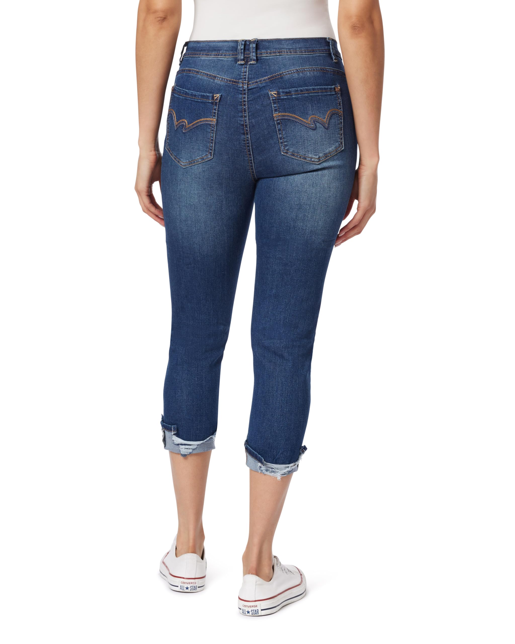 WallFlower Women's Flirty Curvy Crop High-Rise Insta Stretch Juniors (Standard and Plus), Paradise, 9