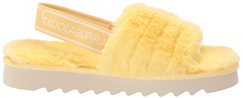 Koolaburra by UGG Unisex-Child K FUZZ'N Sandal, Pale Banana, 2 Little Kid