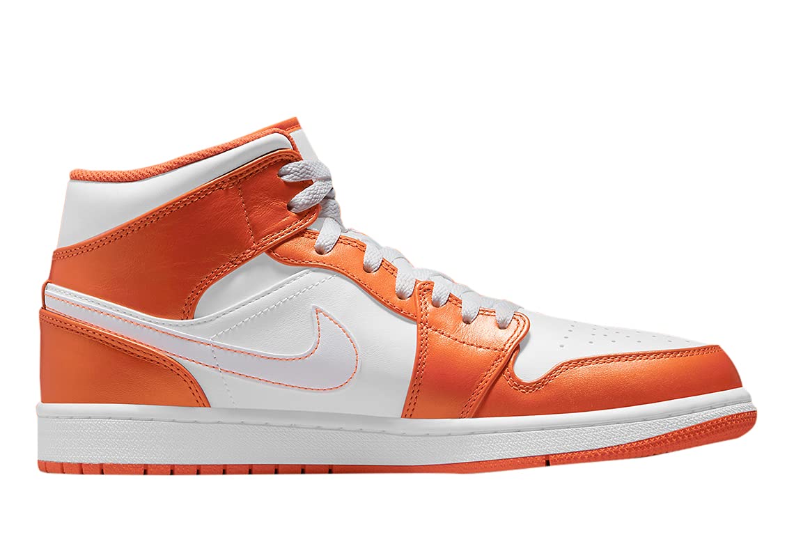 Nike Men's Air Jordan 1 Mid Se, Electro Orange Black White, 9.5