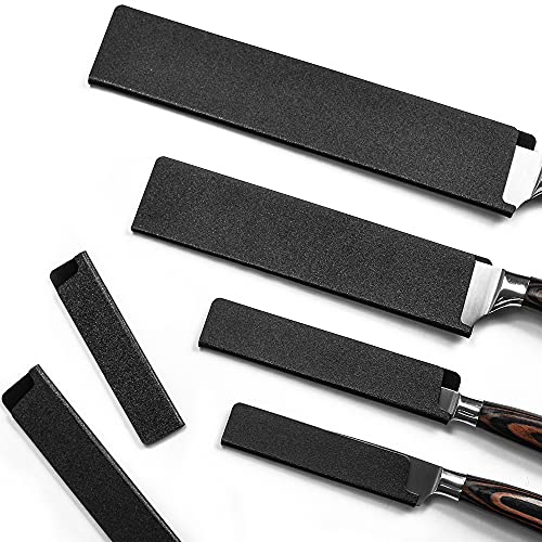 N//A 11pcs-Knife Edge Guards-Universal Blade Covers - Extra Strength, ABS Plastic and BPA-Free Felt Lining, non-Toxic and Food Safe(Knives Not Included) Black