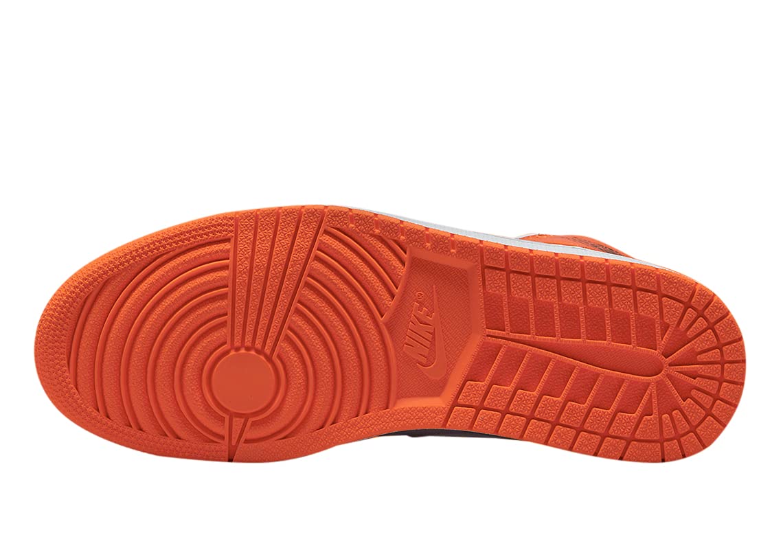 Nike Men's Air Jordan 1 Mid Se, Electro Orange Black White, 9.5