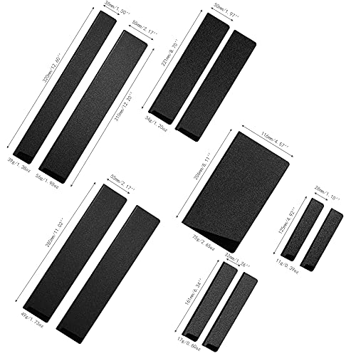 N//A 11pcs-Knife Edge Guards-Universal Blade Covers - Extra Strength, ABS Plastic and BPA-Free Felt Lining, non-Toxic and Food Safe(Knives Not Included) Black