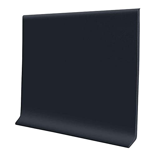 ProFlex Black Vinyl Wall Base - 4 inch X 20 ft, Peel & Stick Adhesive, Easy Install Floor Trim