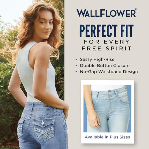 WallFlower Women's Sassy Crop High-Rise Insta Soft Juniors (Standard and Plus), Riverton, 15