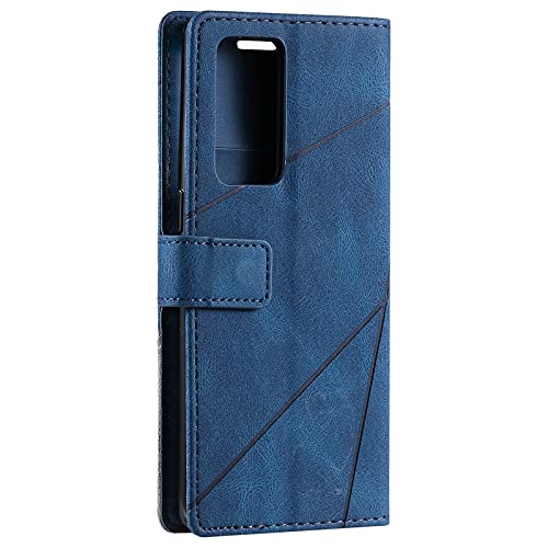 QiongNi Case for Oppo Reno6 Pro 5G Leather Cover,Case for Oppo Reno 6 Pro 5G Case Cover,Case for Oppo Reno 6 Pro 5G PEPM00 CPH2249 Case Flip Pu Leather Cover Blue