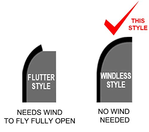 4LessCo Vape Smoke Shop Windless Feather Swooper Flag Banner Sign 15' Tall Kit kb-h