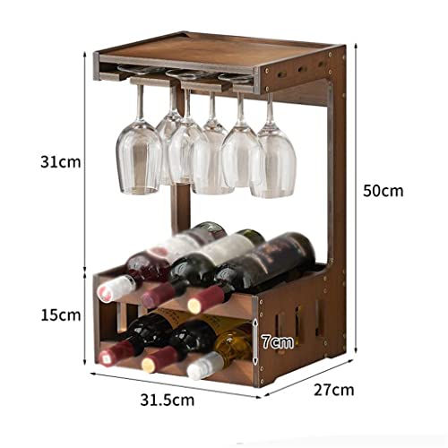 DOUBA Wine Rack Wooden Goblet Storage Home Shelf Floor Living Room Solid Wood Wine Utensils