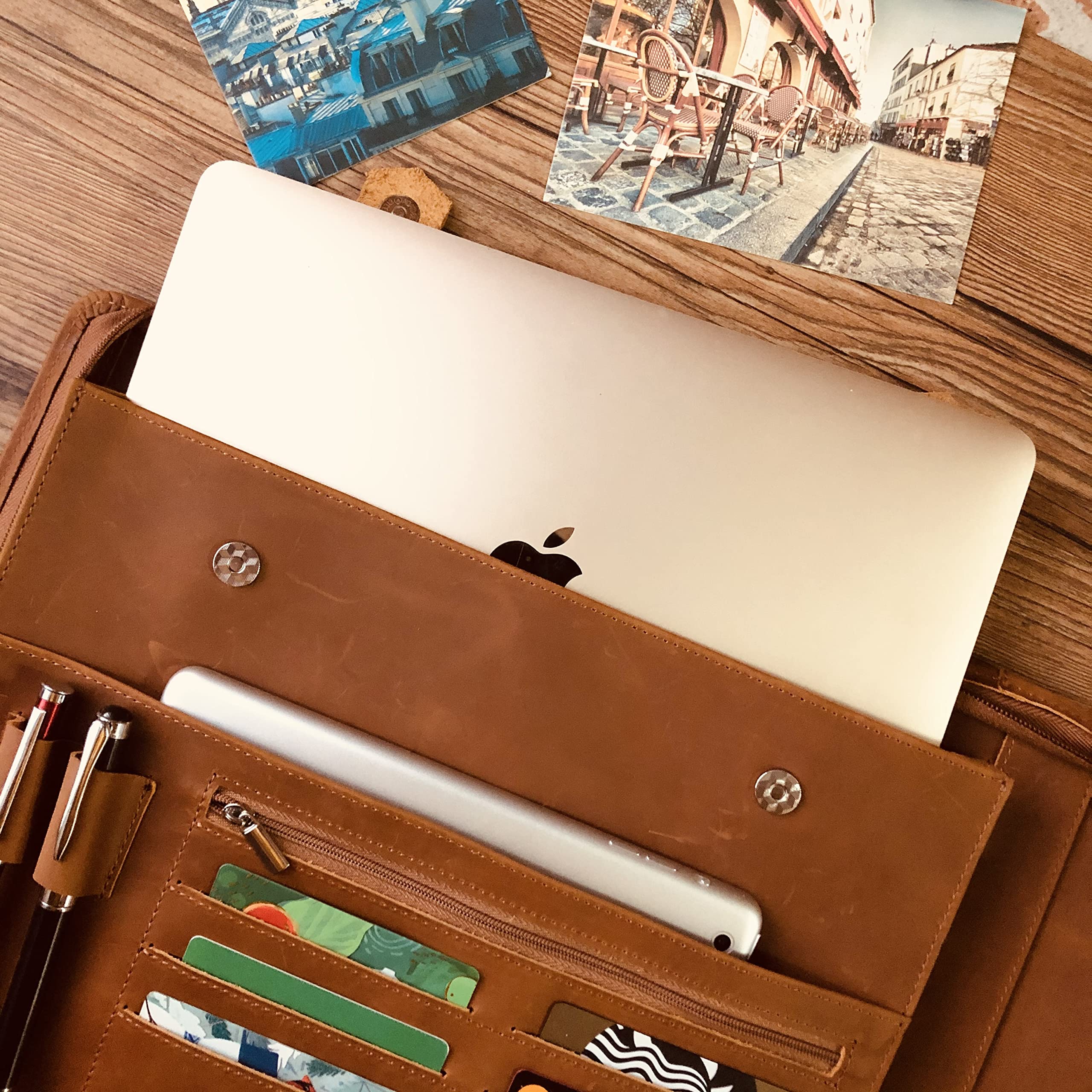 7 Ring Check Binder for Business Checks, Checkbook Binder with Zipper for 3-up Business Checks,Personalized Check Book Portfolio for 9 x 13 inch Sheets 600 Check, Check Holders for Men/Women