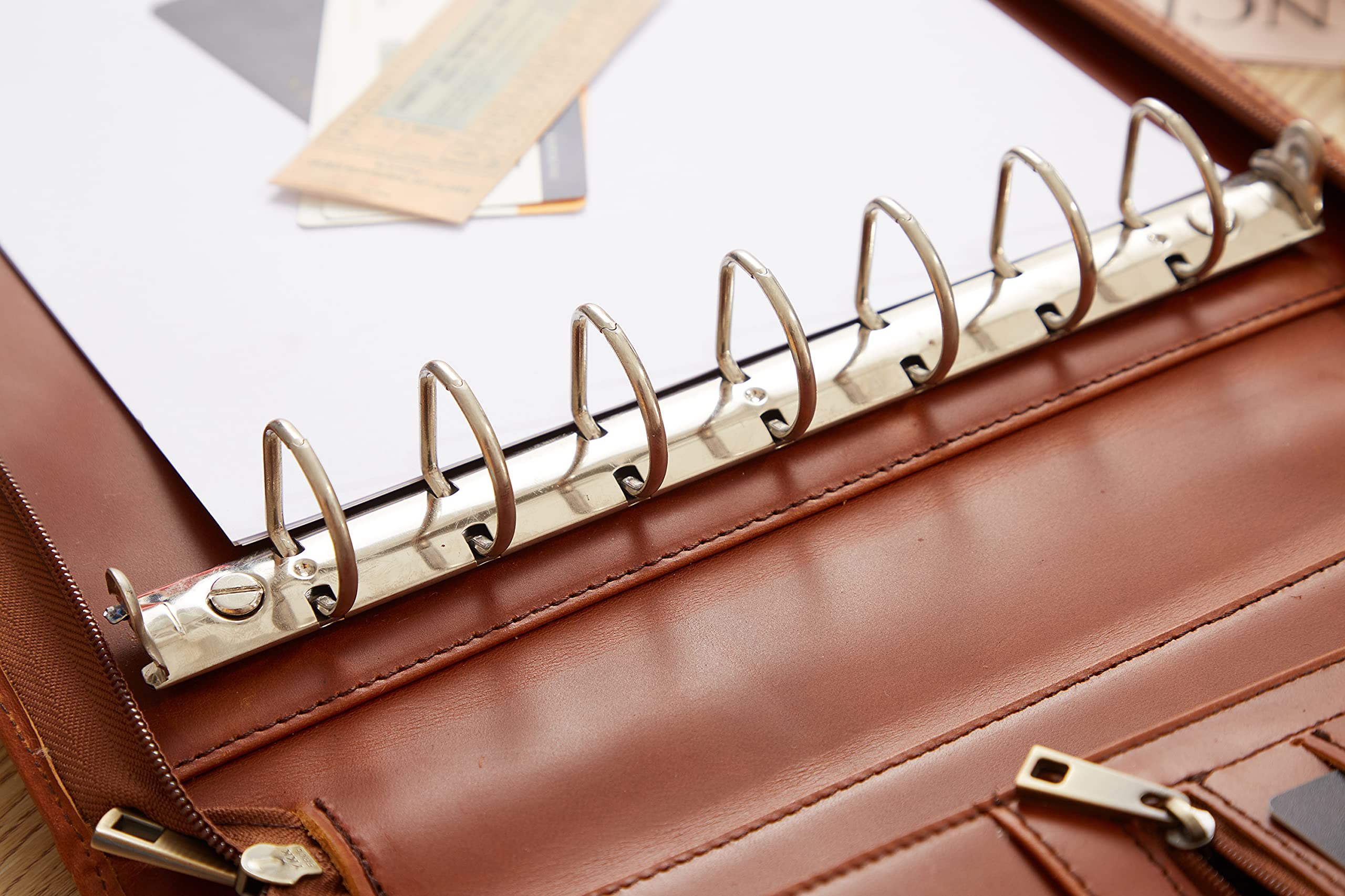 7 Ring Check Binder for Business Checks, Checkbook Binder with Zipper for 3-up Business Checks,Personalized Check Book Portfolio for 9 x 13 inch Sheets 600 Check, Check Holders for Men/Women