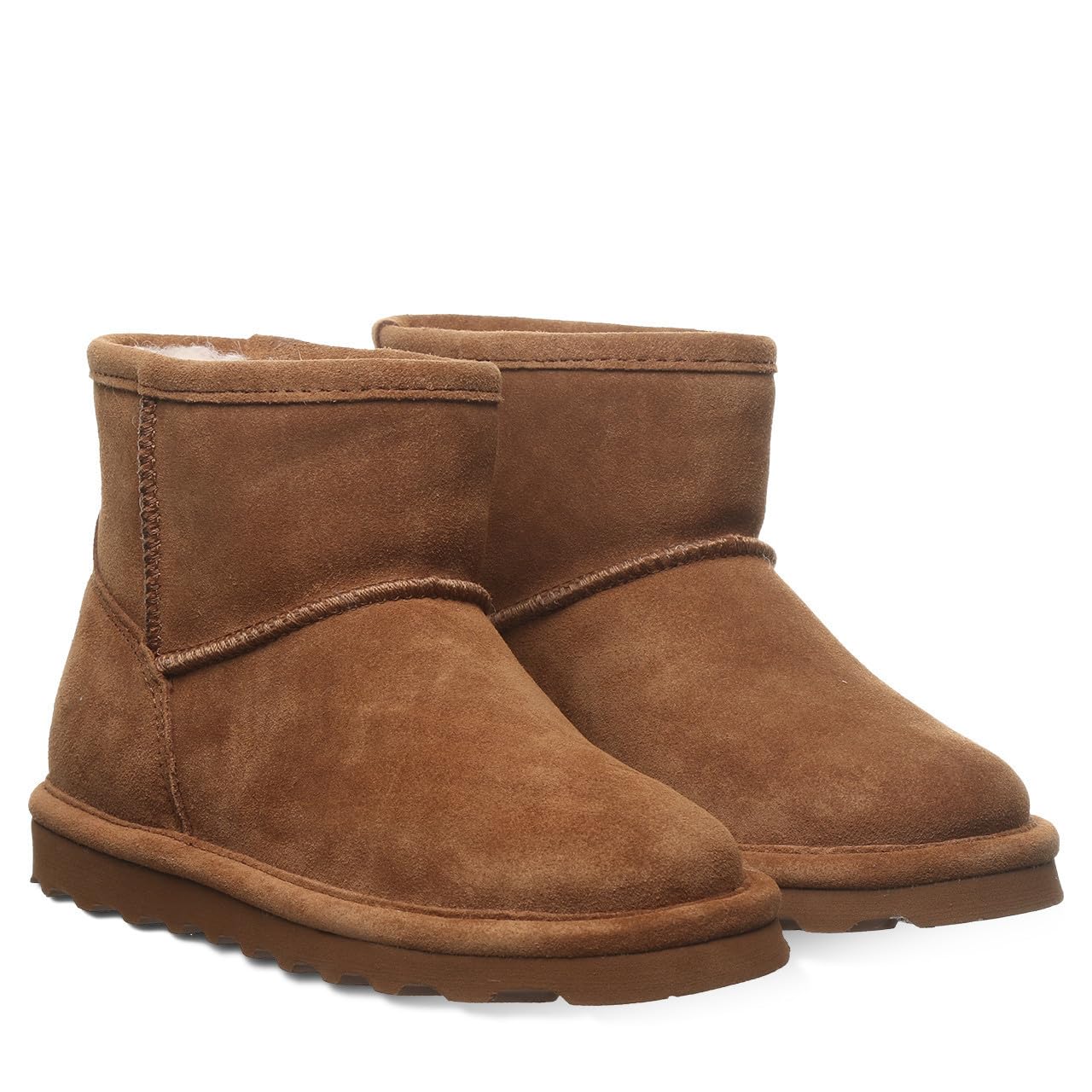 BEARPAW Alyssa Youth Hickory Size 4 | Youth 's Ankle Boot | Youth 's Slip On Boot | Comfortable Winter Boot