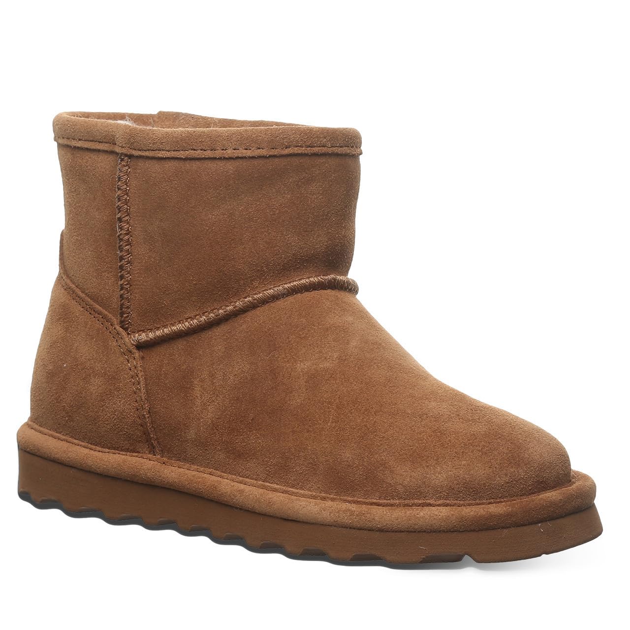 BEARPAW Alyssa Youth Hickory Size 4 | Youth 's Ankle Boot | Youth 's Slip On Boot | Comfortable Winter Boot