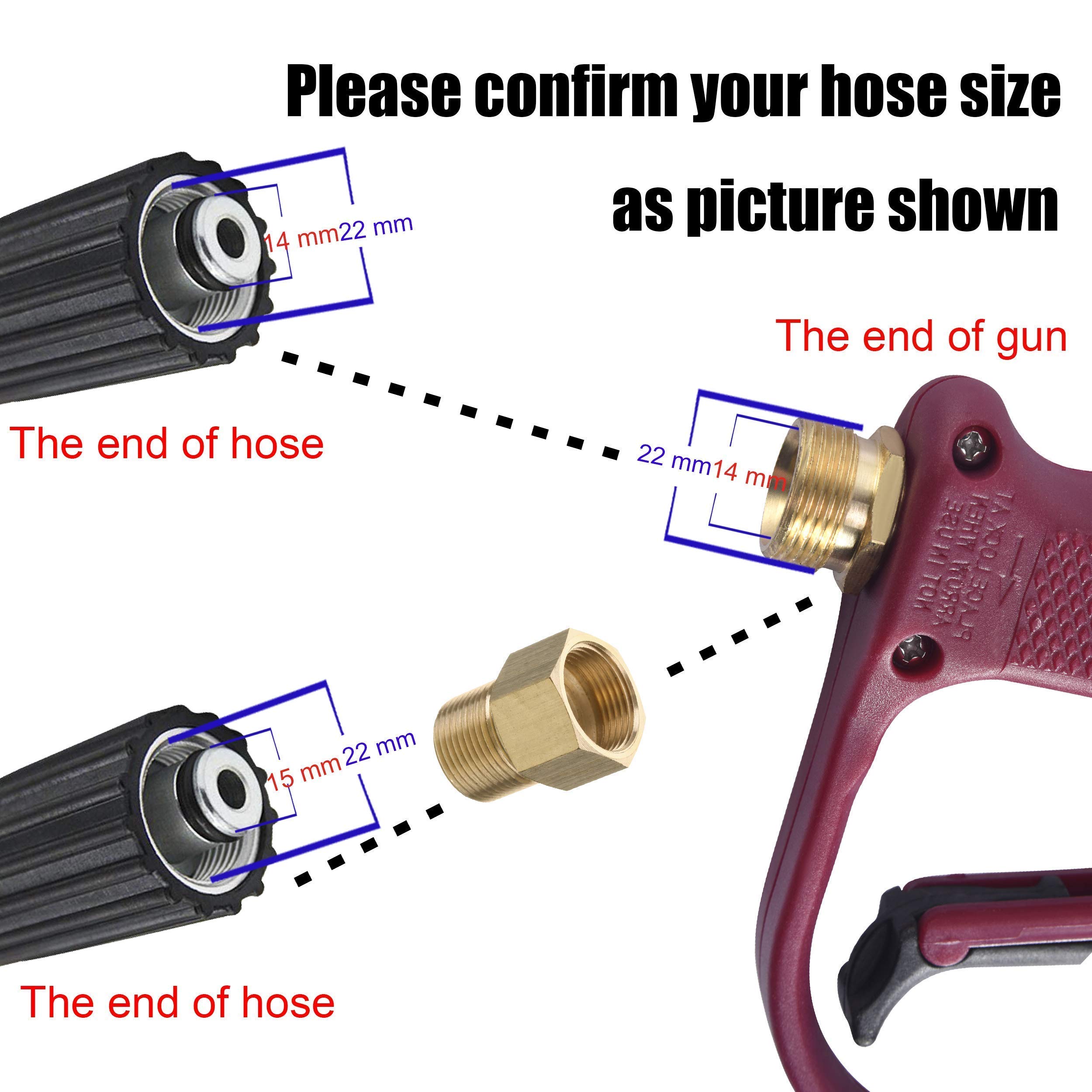 M MINGLE Pressure Washer Gutter Cleaner Attachment, Short Pressure Washer Gun for Hot and Cold Water, 10 Nozzle Tips
