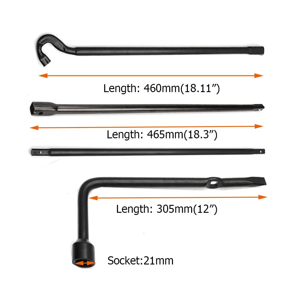 Dr.Roc Spare Tire Tool Kit with Spare Tire Jack Handle and Wheel Lug Wrench Spare Tire Kit Compatible with Toyota Tacoma 2005-2022 Spare Tire Tool