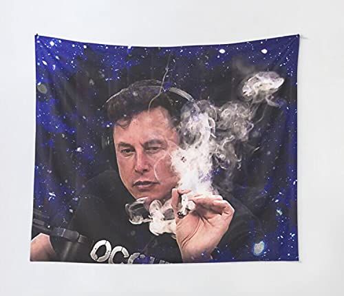 Dapoos Elon Musk smoking Tapestry Wall Hanging Tapestry Wall Tapestry Peach Home Living Room Dorm Decor 51X60Inch