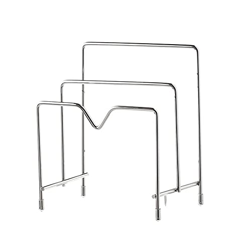 DOUBA Multifunctional Stainless Steel Bakeware Rack Pot Lid Rack Holder Organizer Cutting Board Rack Pantry Rack - 3 Layers