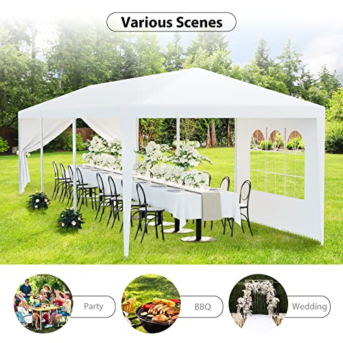 BBBuy 10’X30’ Outdoor Canopy Tent with Removable Sidewalls Gazebo Shelter Pavilion for Backyard BBQ Camping Picnic Parties Wedding Ceremony, Easy Assemble and Removable