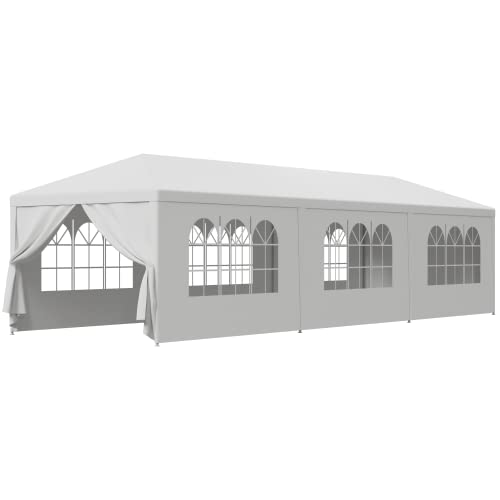 BBBuy 10’X30’ Outdoor Canopy Tent with Removable Sidewalls Gazebo Shelter Pavilion for Backyard BBQ Camping Picnic Parties Wedding Ceremony, Easy Assemble and Removable