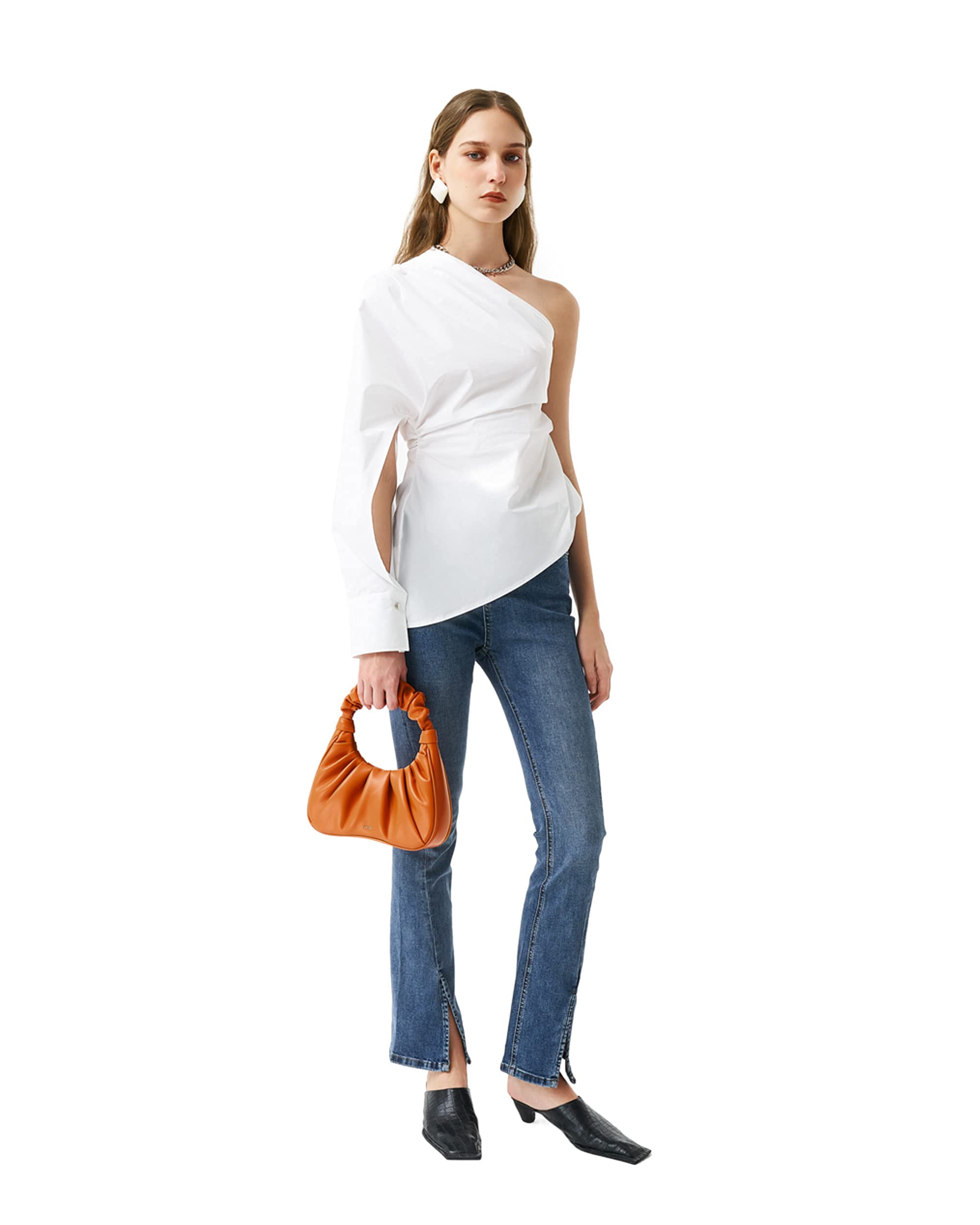 JW PEI Women's Gabbi Ruched Hobo Handbag - Orange