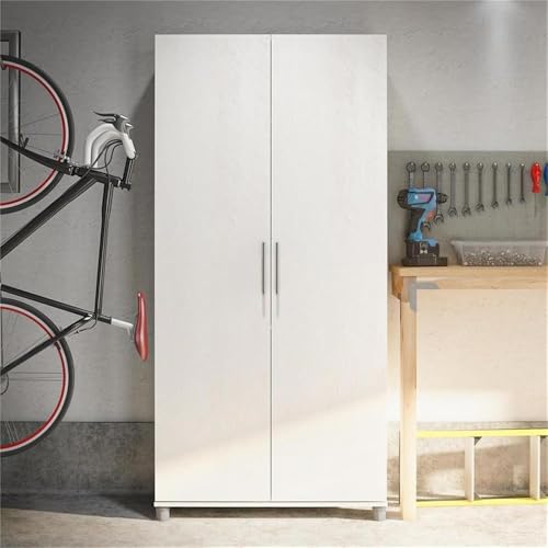 SystemBuild Evolution Camberly 36" Utility Storage Cabinet in Ivory Oak