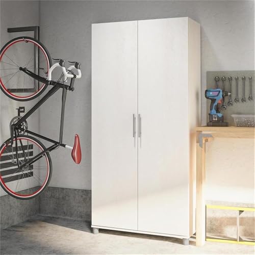 SystemBuild Evolution Camberly 36" Utility Storage Cabinet in Ivory Oak