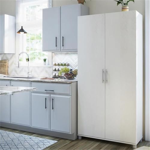 SystemBuild Evolution Camberly 36" Utility Storage Cabinet in Ivory Oak