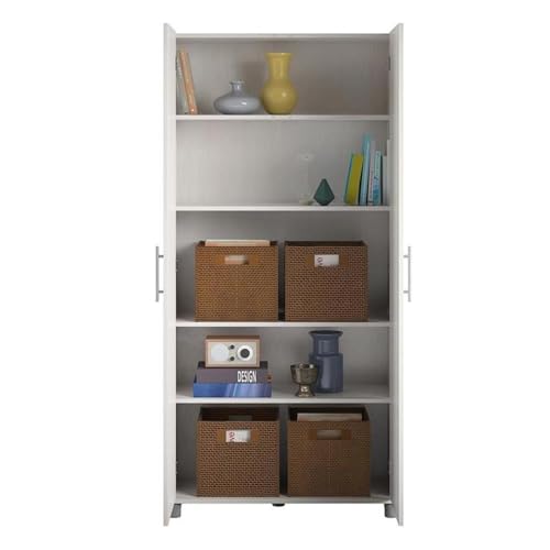 SystemBuild Evolution Camberly 36" Utility Storage Cabinet in Ivory Oak