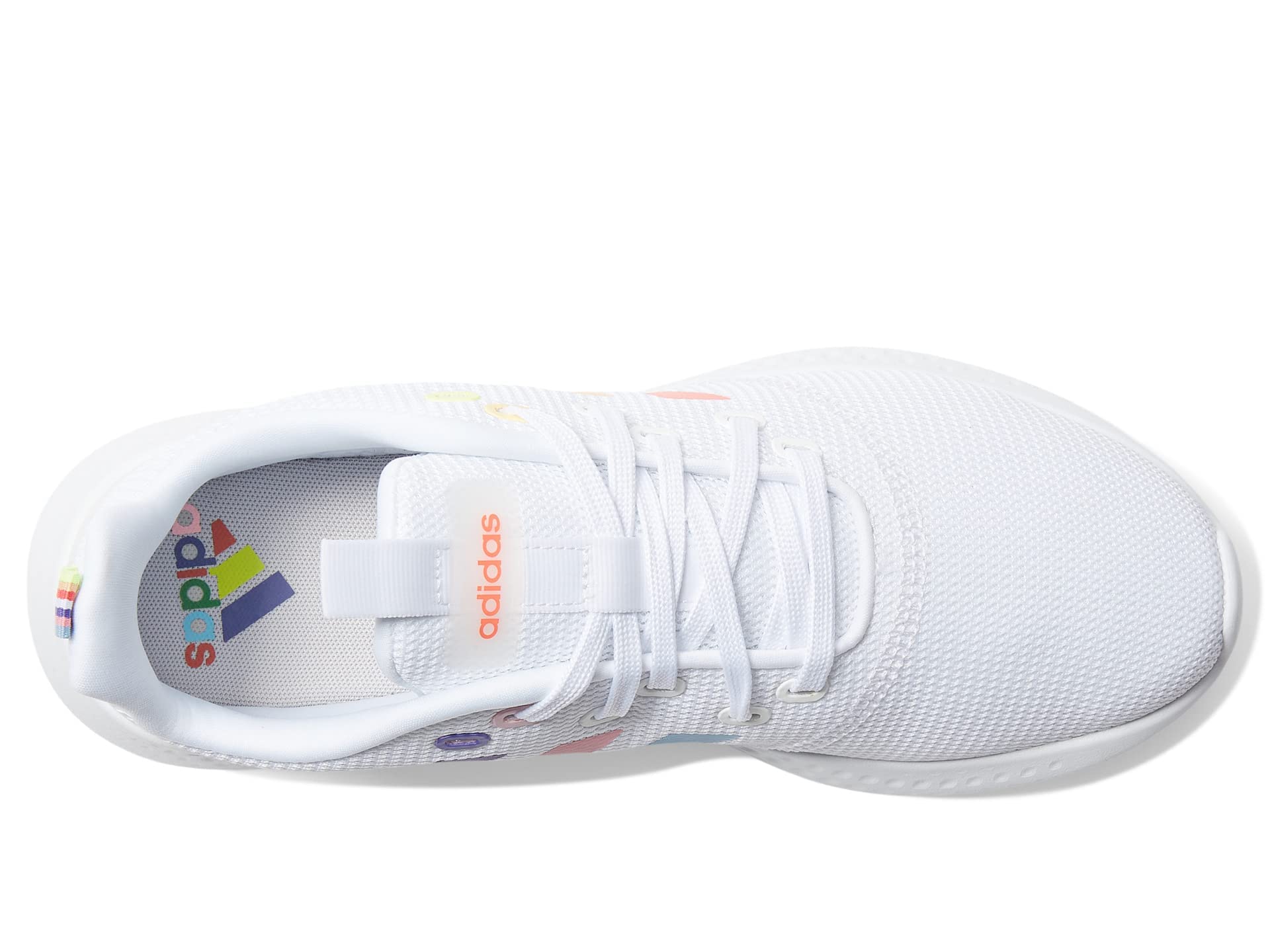 adidas Women's Puremotion Running Shoe, White/Semi Turbo/Pulse Amber, 5