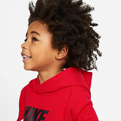 Nike Boy's Club Fleece Pullover Hoodie (Little Kids) University Red 5 Little Kid