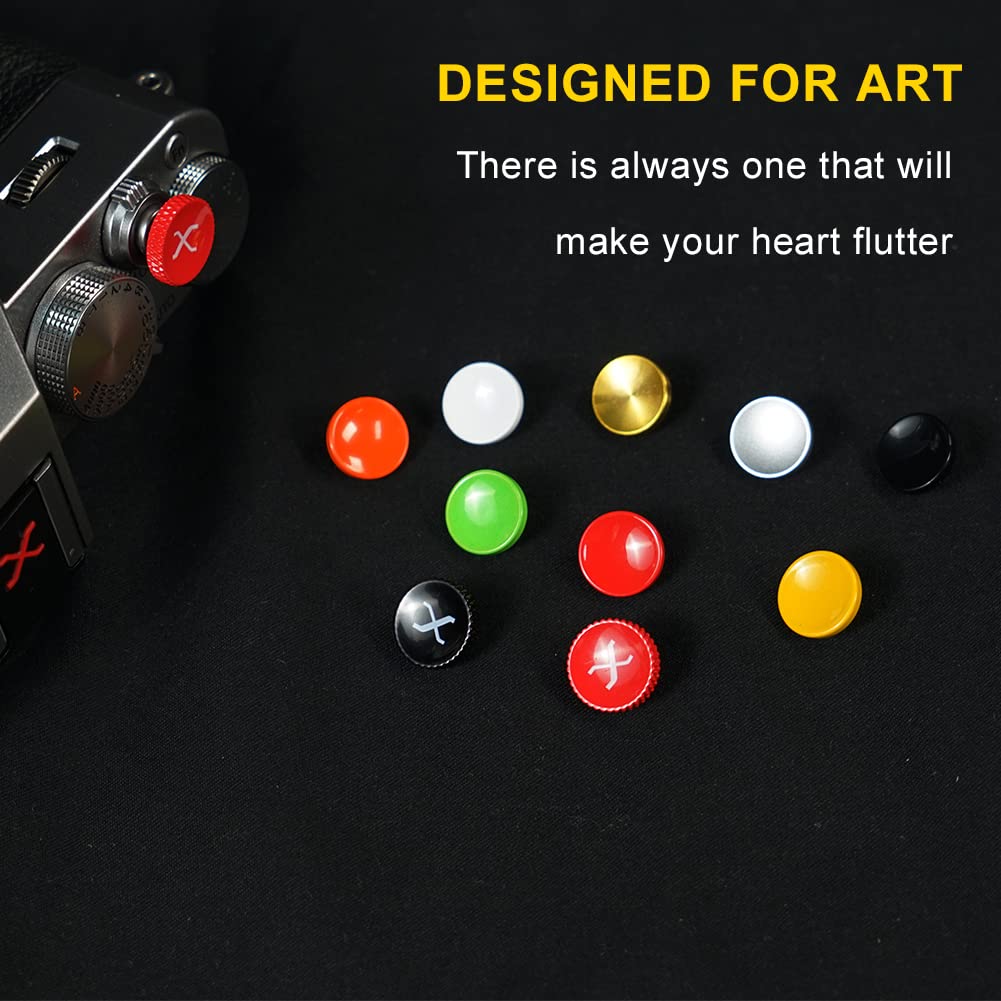 KOLHOFFR 3Packs Red with White X Soft Shutter Release Button high-end Pure Copper Camera Shutter Button