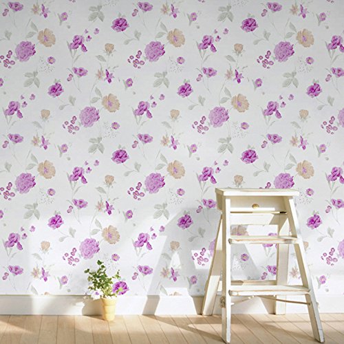 GLOW4U Self Adhesive Decorative Floral Contact Paper Drawer Shelf Liner Removable Peel and Stick Bathroom Kitchen Backsplash Wall Paper 17.7 inch by 16 Feet