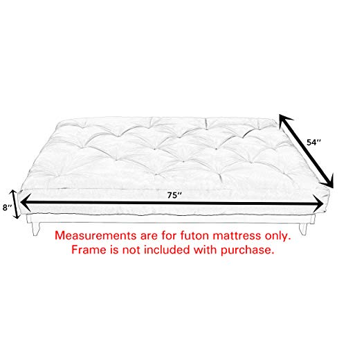 Trupedic Poly Solid Futon Mattress, 8-inch, Hunter Green