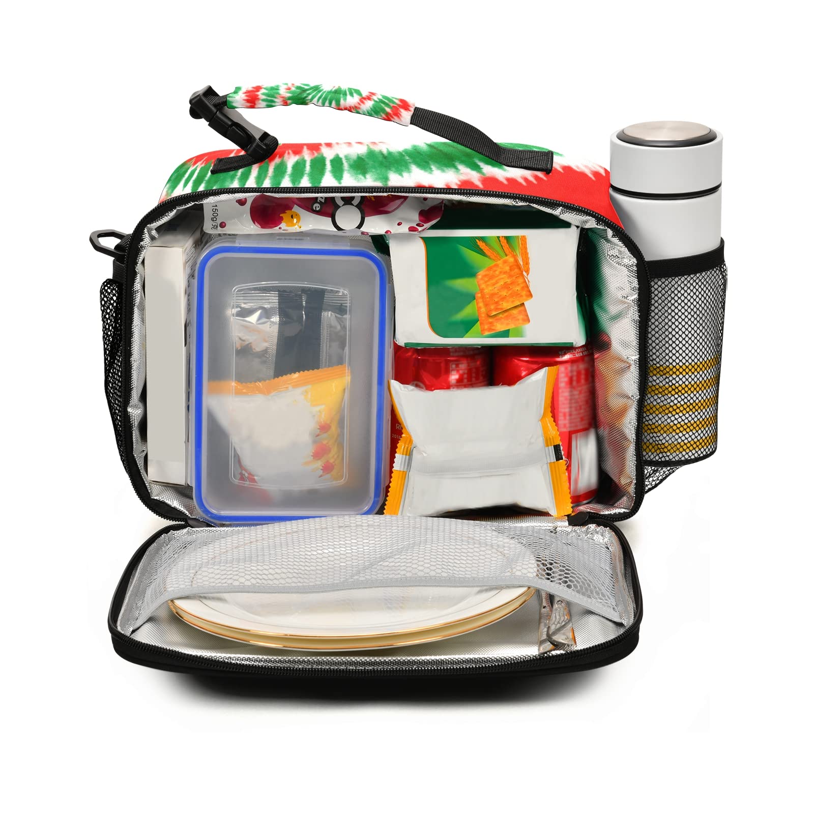 Kids Space Galaxy Lunch Box Planet Rocket Reusable Insulated School Lunch Bag Cooler Cooling Lunch Tote Bag for Boys,Girls,Travel,Picnic(20202498)