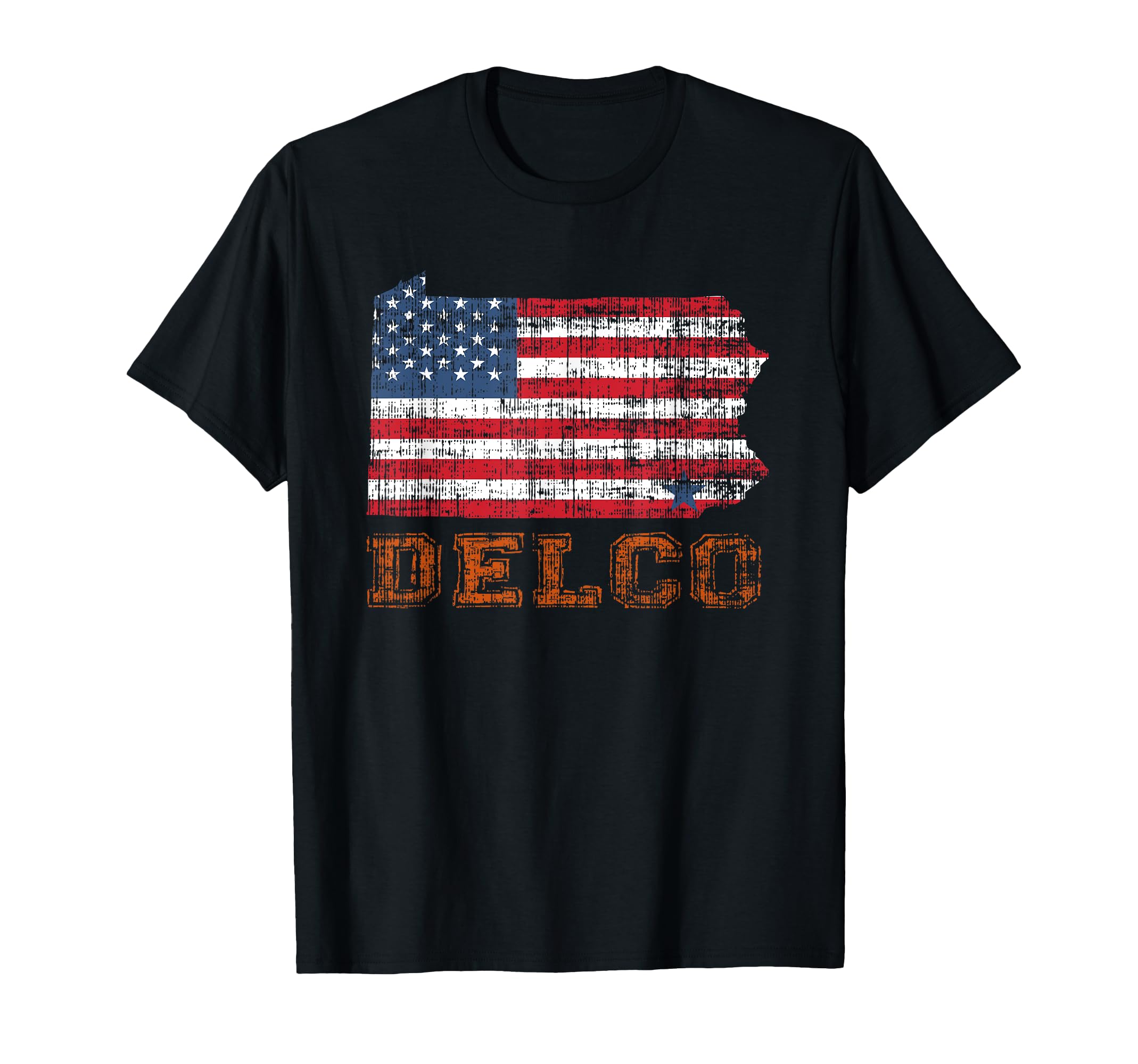 Delco Philadelphia American USA Flag Pennsylvania Vintage T-Shirt