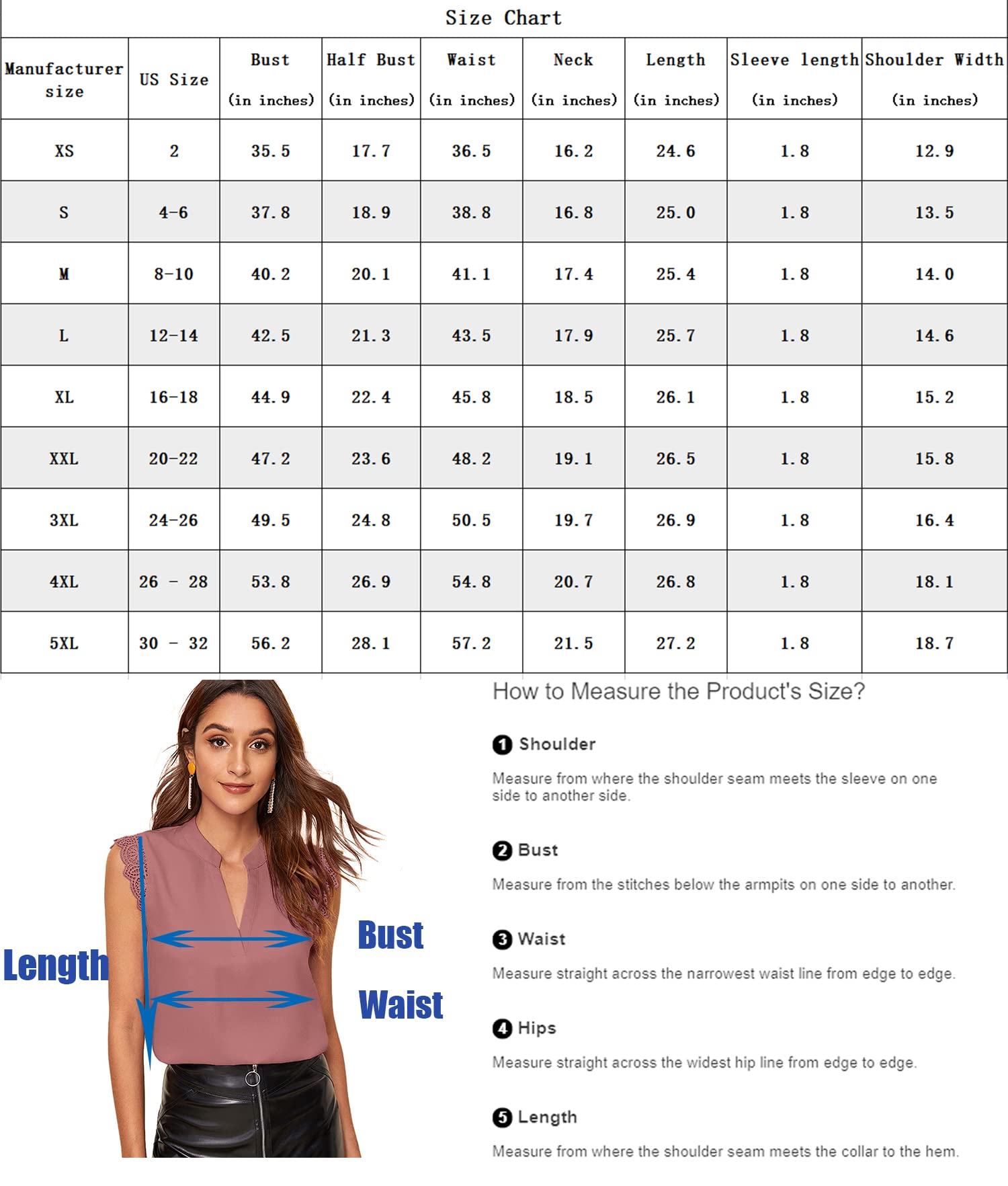 Milumia Women's Elegant Notch V Neck Sleeveless Blouse Guipure Lace Work Office Top (White, XX-Large, Sleeveless)