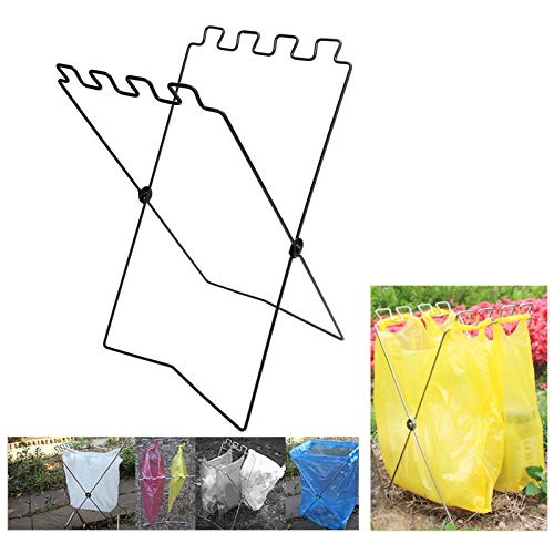 CHICIRIS Trash Rack, Portable Garbage Bag Holder Place 33‑Gallon for Camping Picnic Barbecue