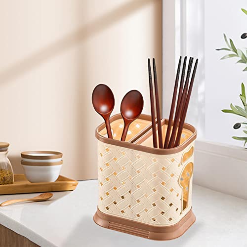 JISADER Chopstick Drain Storage Rack Divider Holder Kitchen Cutlery Organizer Cutlery Holder, M Beige, Optional