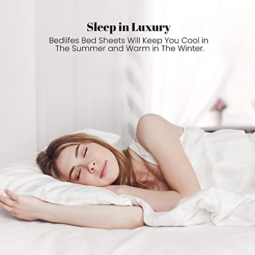 Bedlifes Twin Sheets Set- Cooling Sheets-Ultra Soft-Silky-Breathable-Deep Pocket- 1800 Series Bedding Set Microfiber- Green Bed Sheets Twin Size 3 Pieces