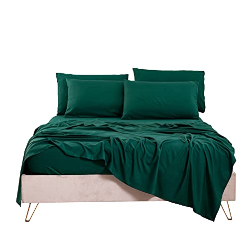 Bedlifes Twin Sheets Set- Cooling Sheets-Ultra Soft-Silky-Breathable-Deep Pocket- 1800 Series Bedding Set Microfiber- Green Bed Sheets Twin Size 3 Pieces