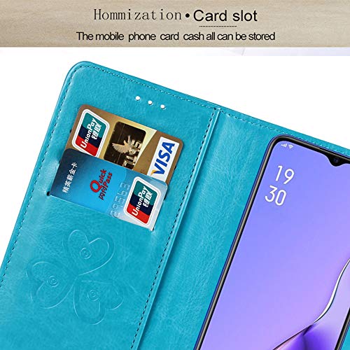 TienJueShi Blue Book Stand Retro Flip Leather Protector Phone TPU Silicone Case for Oppo Reno 6 Pro 5G 6.55 inch Gel Cover Etui Wallet