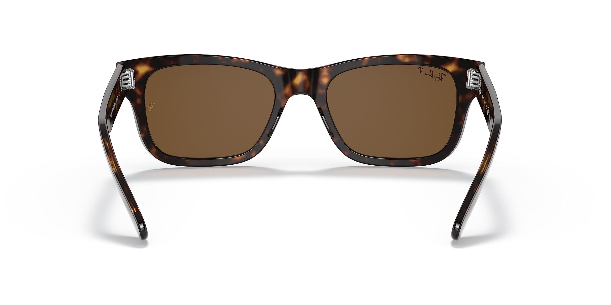 Ray-Ban Men's RB2283 Mr. Burbank Rectangular Sunglasses, Havana/Polarized Brown, 55 mm