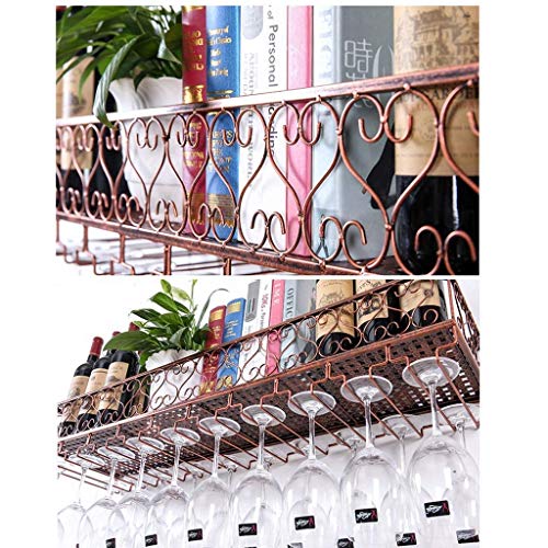 PIBM Stylish Simplicity Correction Fluid Mouse Wine Glass Rack Upside Down Wine Rack Bar Bar Wine Glass Rack Goblet Hanger Hanging Red Wine Glass Correction Fluid, Bronze , 100*25CM