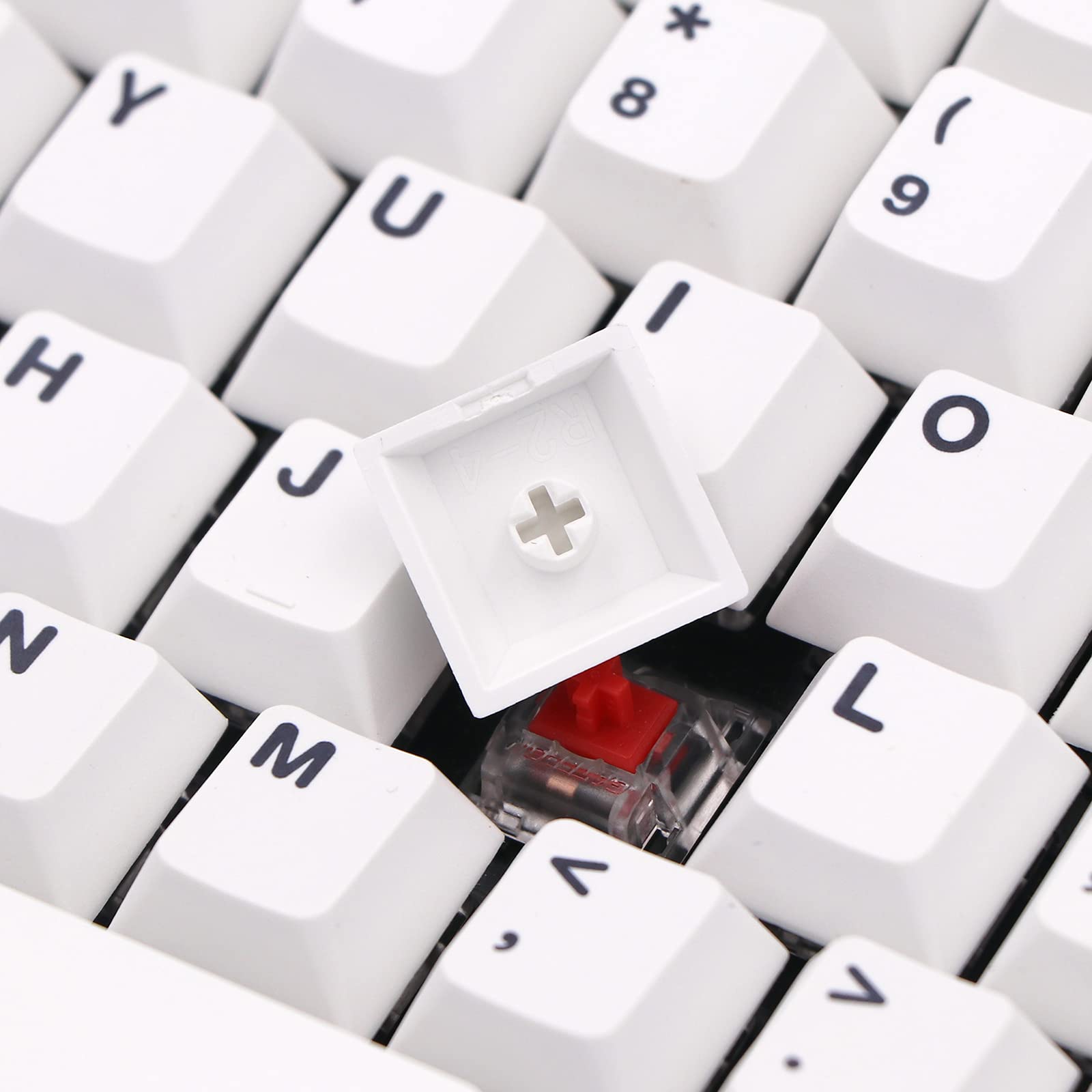 BGKYPRO Drawing Board Theme Keycaps-Thermal Sublimation PBT Keycap Set, for Mechanical Keyboards, Full 135 Key Set, Cherry Profile, English (US) Layout- White