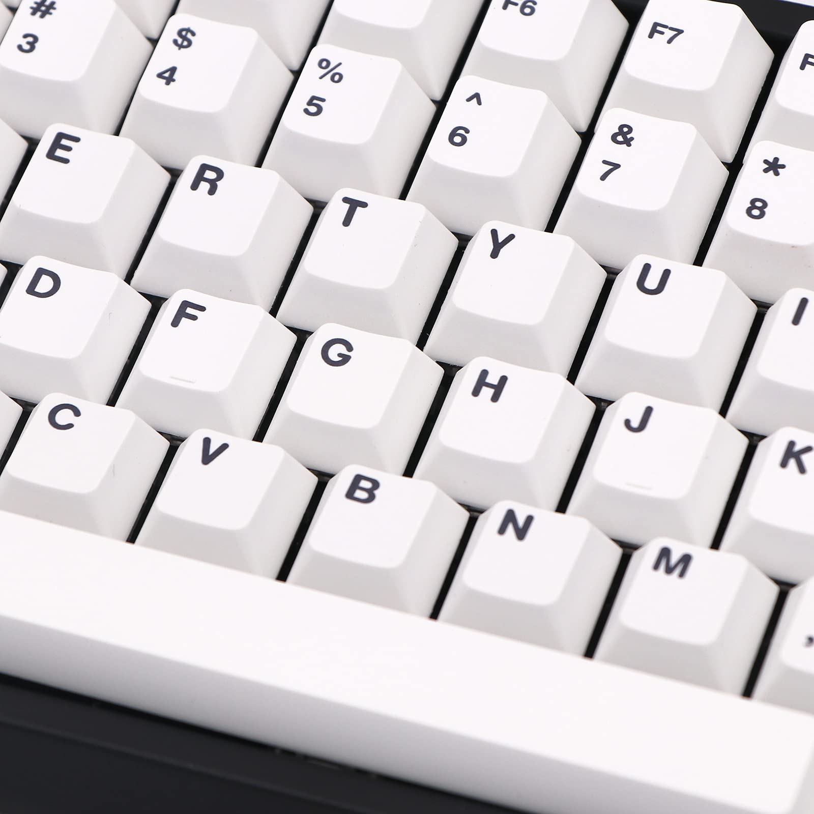 BGKYPRO Drawing Board Theme Keycaps-Thermal Sublimation PBT Keycap Set, for Mechanical Keyboards, Full 135 Key Set, Cherry Profile, English (US) Layout- White