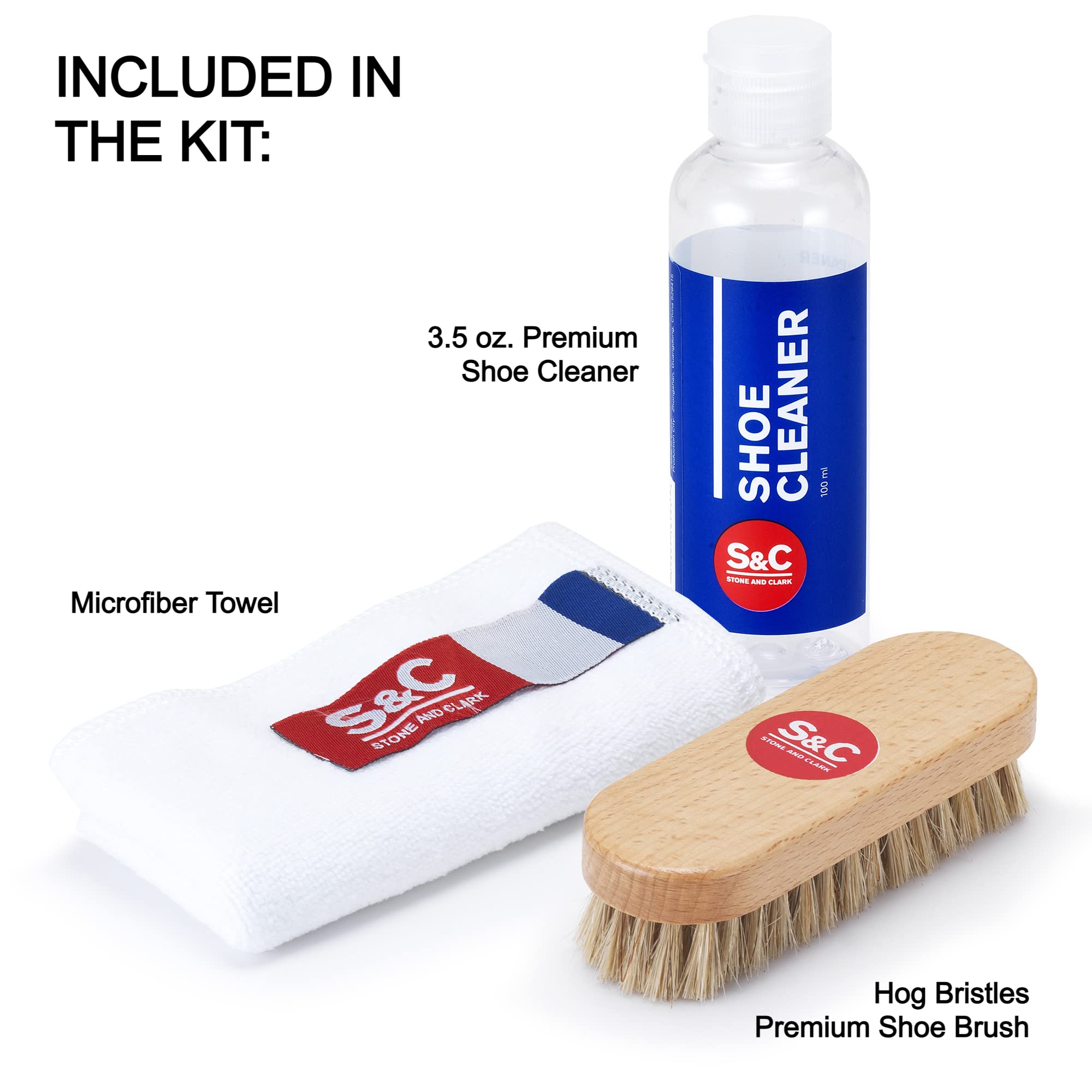 Travel Sneaker Cleaner Kit - Premium 3.5oz Shoe Cleaner Sneakers Kit for Leather, Suede, Nubuck and Whites