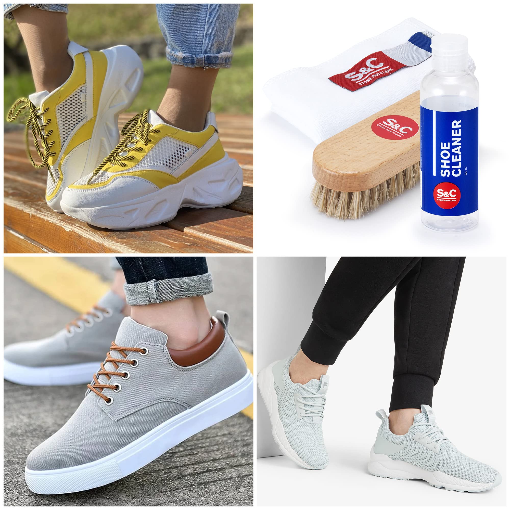 Travel Sneaker Cleaner Kit - Premium 3.5oz Shoe Cleaner Sneakers Kit for Leather, Suede, Nubuck and Whites