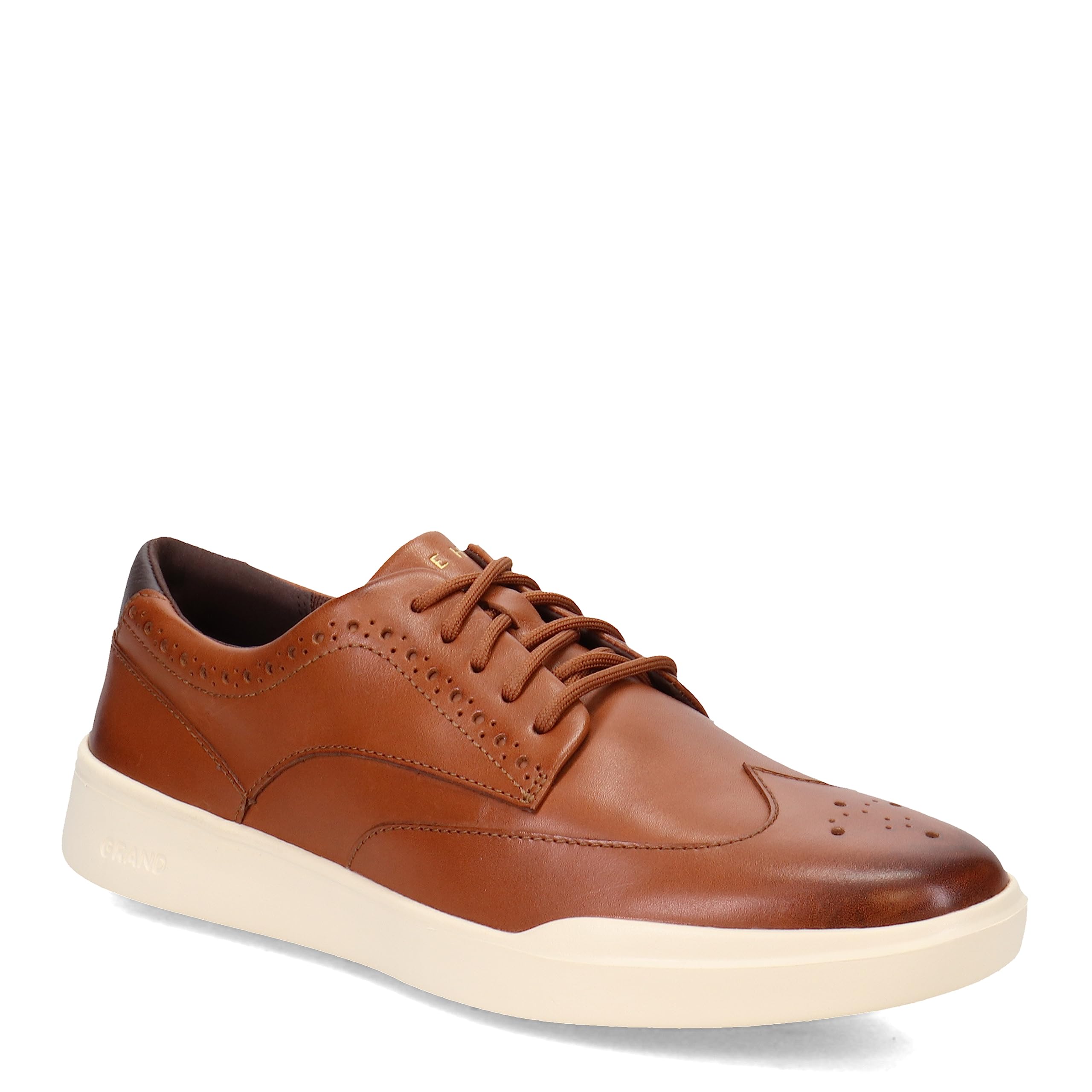 Cole Haan Men's Grand Crosscourt Wingtip Sneaker, British Tan/Ivory, 10.5 M