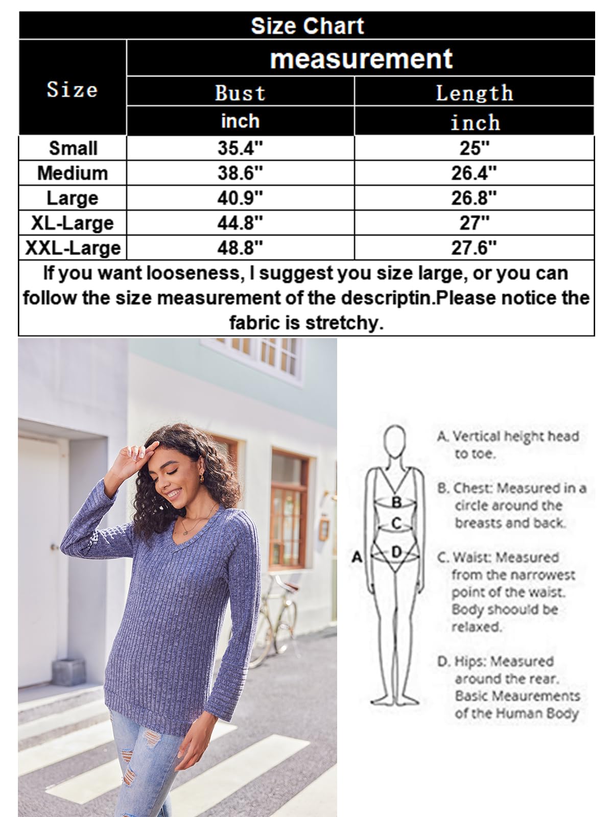 Hount Pullover Sweaters for Women Fashion Long Sleeve Lightweight Plain Basic Tunic Tops Deep Grey