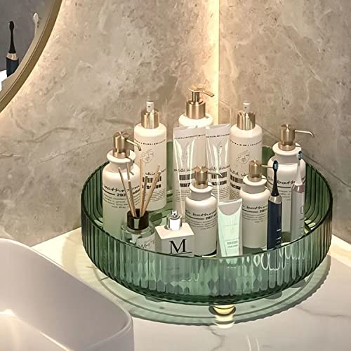 Rotatable Modern Round Tray,360°Rotating Spice Storage Rack,11" Lazy Susan Turntable Organizer,Cosmetic Makeup Vanity Tray for Storage Jewelry,Perfume&Kitchen Condiment,Suit for Home Decorative